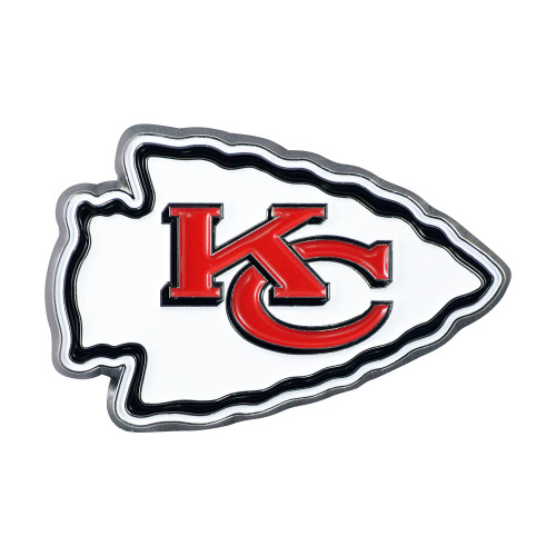 NFL Kansas City Chiefs Chrome Emblem Exterior Auto Accessory - 3" - Red ...