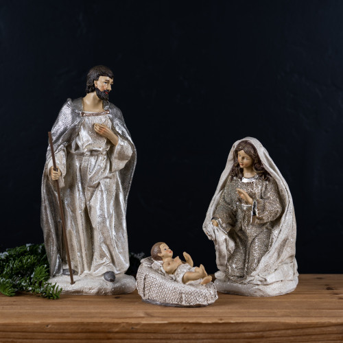 3-Piece Beige Holy Family Nativity Christmas Figurines 11.75 ...
