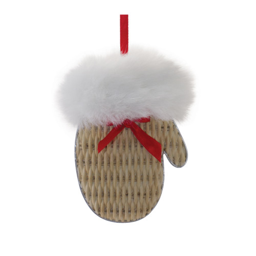 Wicker Mitten, Hat & Bell Christmas Ornaments - 4.5" - 12ct | Christmas ...