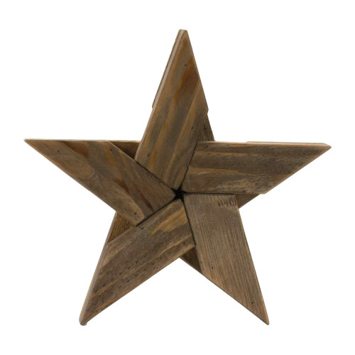 Pine Wood Star Tabletop Decorations - 20" - Set of 2 | Christmas Central