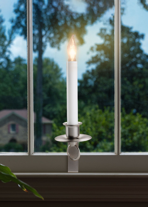 LED Window Candles with Wall Bracket & Sensor - 12" - Set of 4 ...