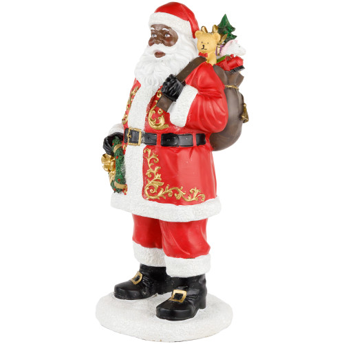 African American Santa Claus Christmas Figure - 14" | Christmas Central