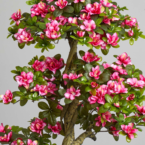 5' Pink Artificial Azalea Tree in Brown Pot | Christmas Central
