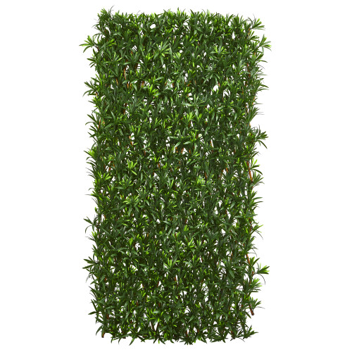 58" Artificial Podocarpus Expandable Outdoor Fence | Christmas Central