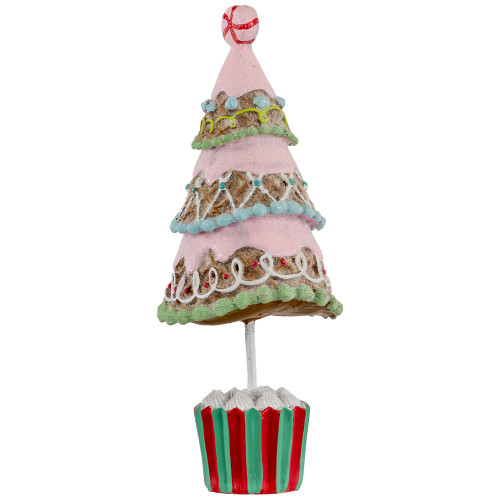 Frosted Waffle Cone Christmas Cupcake Tree - 10.25" | Christmas Central