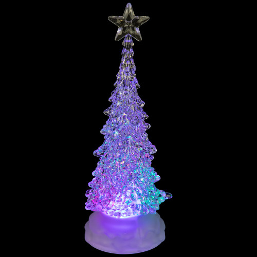 LED Lighted Acrylic Christmas Tree Decoration - 10.5" - Multi-Color ...