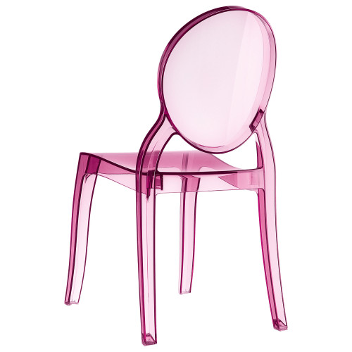 35.5" Pink Transparent Outdoor Patio Bistro Chair | Christmas Central