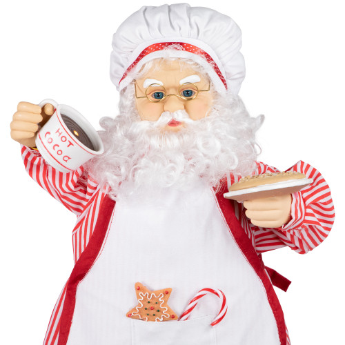 Animated & Musical Chef Santa Claus With Hot Cocoa & Cookie Christmas ...