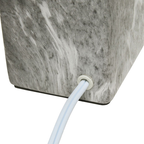 Petite Marbled Table Lamp with Rectangular Shade - 11.75" - Gray ...
