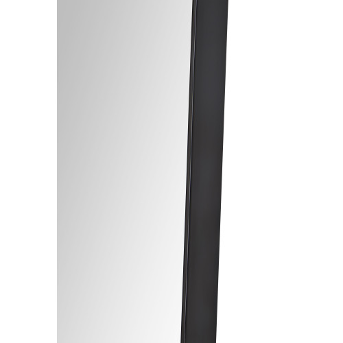 Rectangular Shape Iron Frame Wall Mirror - 36" - Black & Clear ...