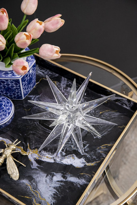 Medium Crystalline Karsta Star Accent - 8" - Clear | Christmas Central