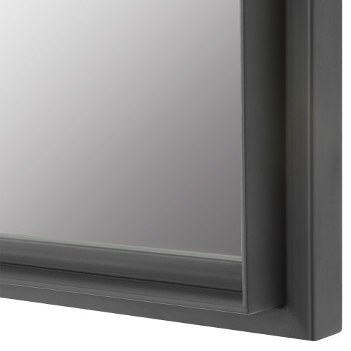 Warehouse Square Window Wall Mirror - 39.25" - Black | Christmas Central