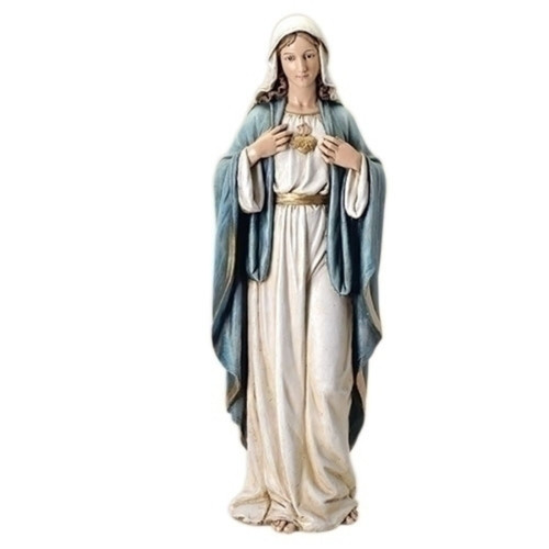 Immaculate Heart of Mary Religious Tabletop Figurine - 37" - White ...