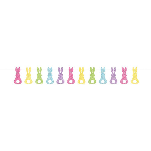 Easter Bunnies Party Banner - 7' - Multicolored - Club Pack of 12 ...
