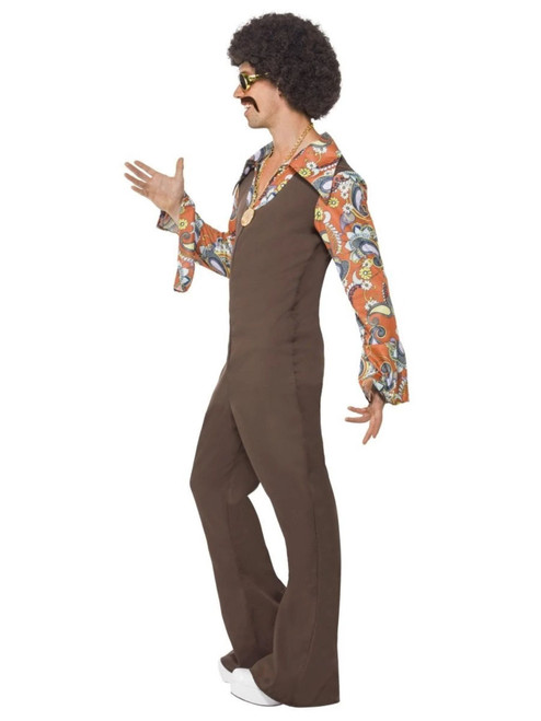 49" Brown & White 1970's Style Groovy Boogie Men Adult Halloween ...
