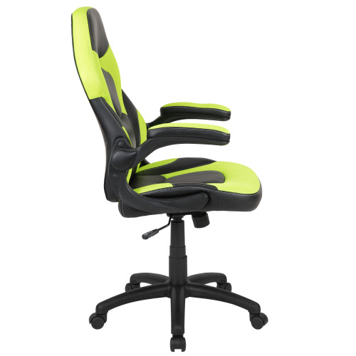 46.25" Neon Green & Black Office Ergonomic Adjustable X10 Gaming Swivel ...