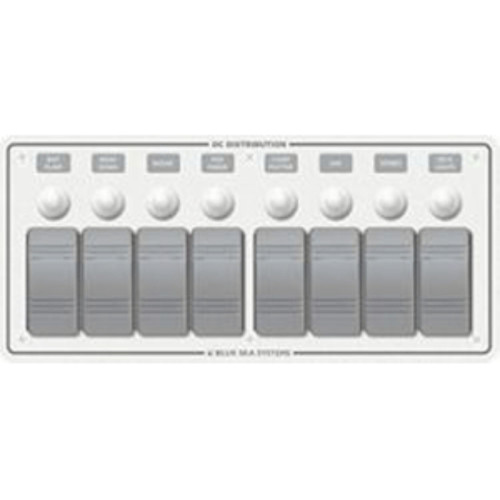 12" White Functional Blue Sea 8271 Breaker Panel Waterproof CB 12VDC ...