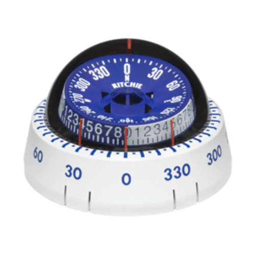 7" White, Blue, Black Nautical Ritchie XP-98W X-Port Tactician Compass ...