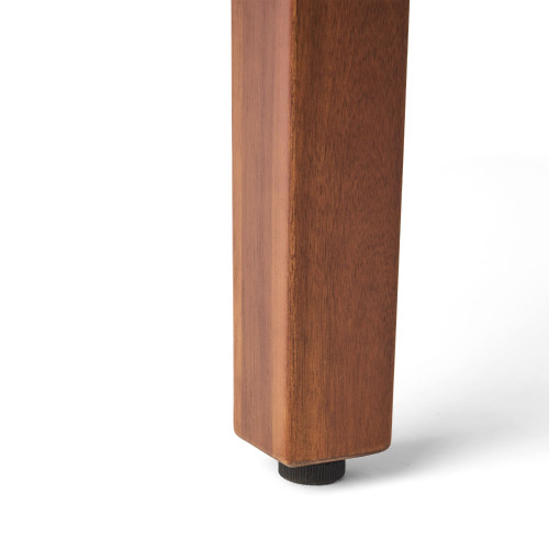 51.25" Brown Contemporary Rectangular Bar Table with Tapered Legs ...