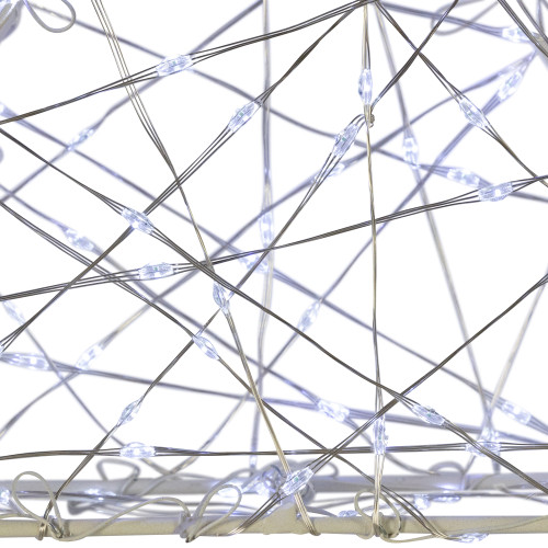 LED Lighted Wire Christmas Tree Decorations - 14" - White - Set of 2 ...