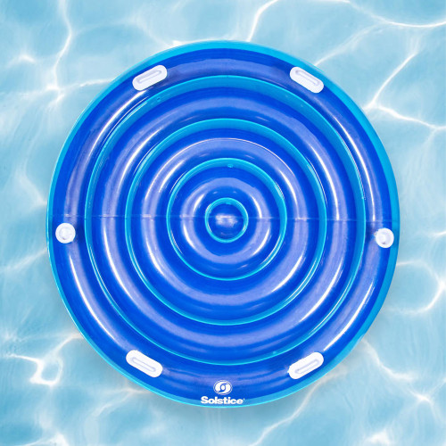 Solstice Inflatable Round Jumbo Island Swimming Pool Raft Lounger - 84 ...