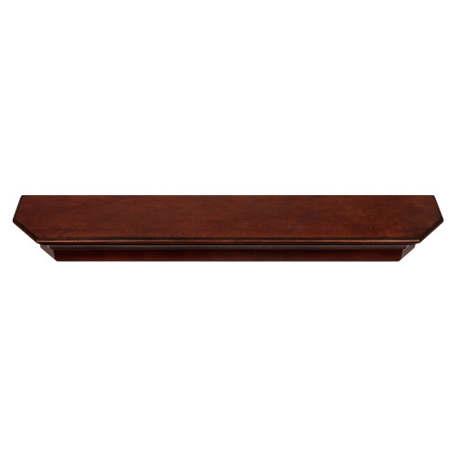 48" Red Shelf or Mantel Shelf Cherry Distressed Finish | Christmas Central