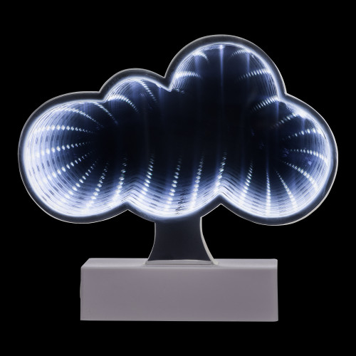 LED Lighted 3D Cloud Infinity Mirror - 7.25" | Christmas Central