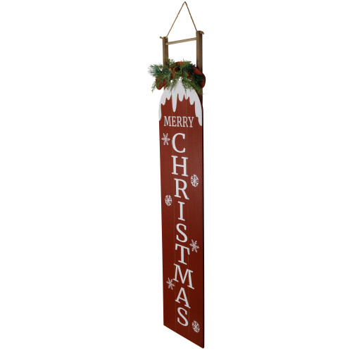 Snow Sled Merry Christmas Porch Sign - 55.75" | Christmas Central