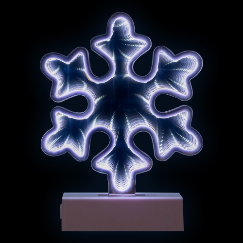 LED 3D Snowflake Christmas Infinity Mirror Light - 7.75" | Christmas ...