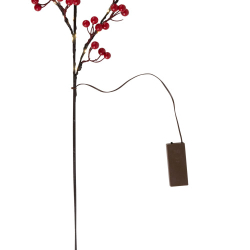 Lighted Berries Christmas Spray - 29" - Warm White | Christmas Central