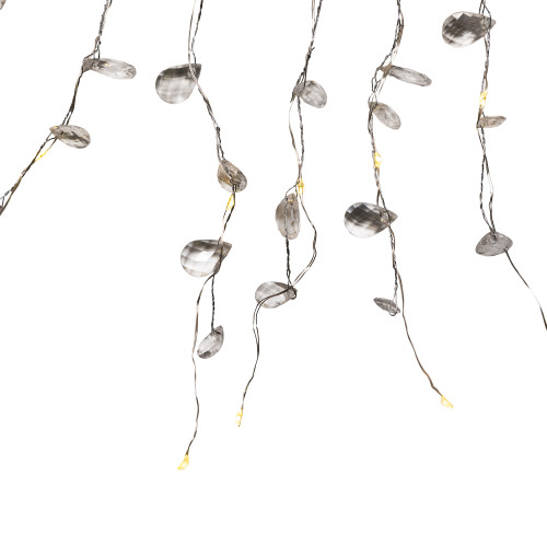 LED Lighted Willow Branch Christmas Spray - 40" - Silver - Warm White ...