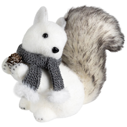 Sitting Squirrel with Frosted Pinecone Christmas Figurine - 8 ...