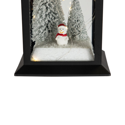 LED Lighted Snowman Winter Scene Christmas Lantern - 11" | Christmas ...