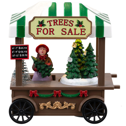 LED Lighted & Animated Trees for Sale Stand Christmas Village Piece - 5 ...