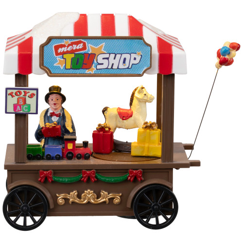 LED Lighted & Animated Toy Shop Christmas Village Piece - 5 ...