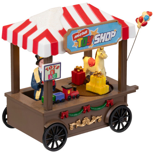 LED Lighted & Animated Toy Shop Christmas Village Piece - 5 ...