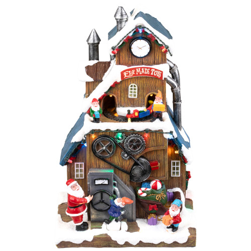 LED Lighted & Musical Christmas Village Elf Made Toys Shop - 11.5 ...