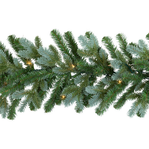 Pre-Lit Blue Spruce Artificial Christmas Garland - 9' x 14" - Clear ...