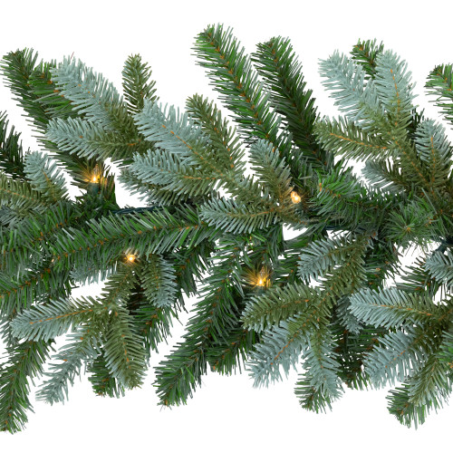 Pre-Lit Blue Spruce Artificial Christmas Garland - 9' x 14" - Clear ...