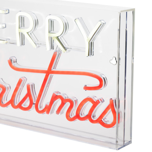 LED Merry Christmas Neon Lighted Wall Sign - 17" | Christmas Central