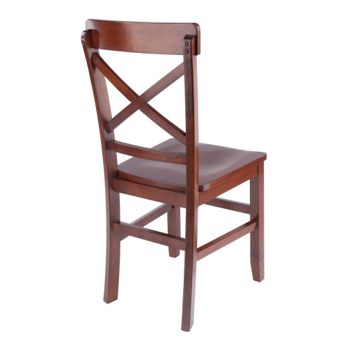 2-Piece Crossback Dining Chairs - 36" - Walnut Finish | Christmas Central