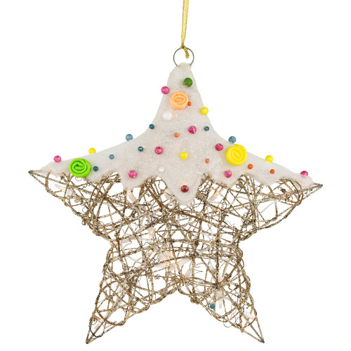 Lighted Candy Covered Star Christmas Decoration - 17" | Christmas Central