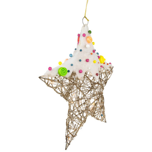 Lighted Candy Covered Star Christmas Decoration - 17" | Christmas Central