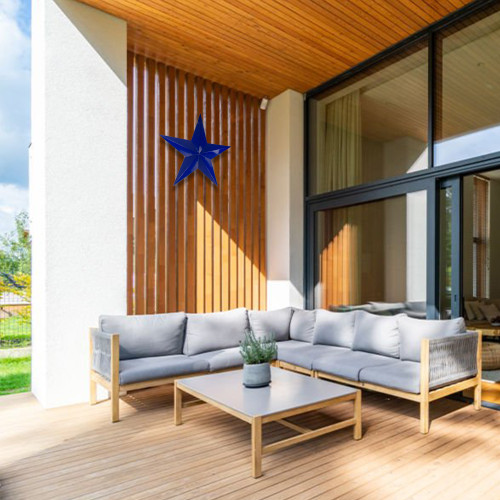 36" Navy Blue Country Rustic Star Outdoor Patio Wall Decor | Christmas ...