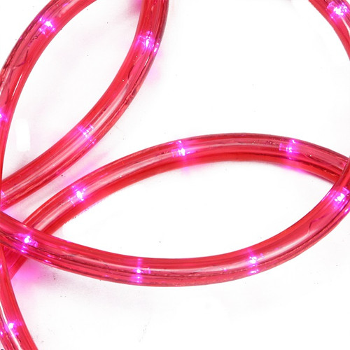 18' Pre-Lit Pink LED Outdoor Christmas Rope Lights | Christmas Central