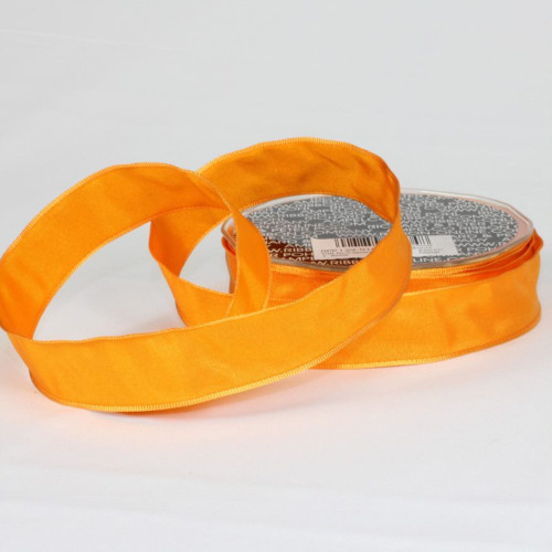 Orange French Wired Craft Ribbon 1" x 54 Yards | Christmas Central