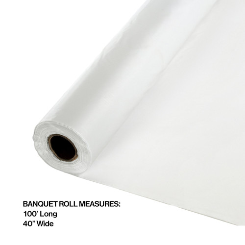 Disposable Banquet Party Table Cloth Roll - 100' - Clear | Christmas ...
