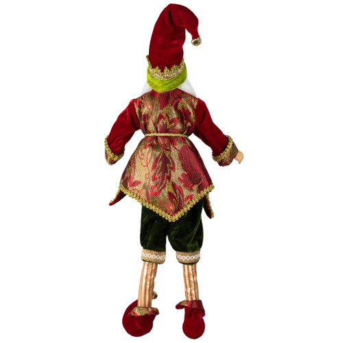 18" Red & Green Whimsical Christmas Elf Figure | Christmas Central