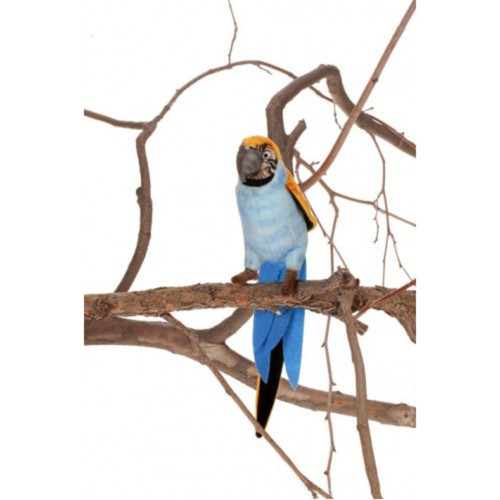 Set of 4 Green & Orange Handcrafted Plush Parrot Bird Stuffed Animals ...