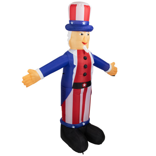 Lighted Inflatable Uncle Sam Patriotic Outdoor Decoration - 6 ...